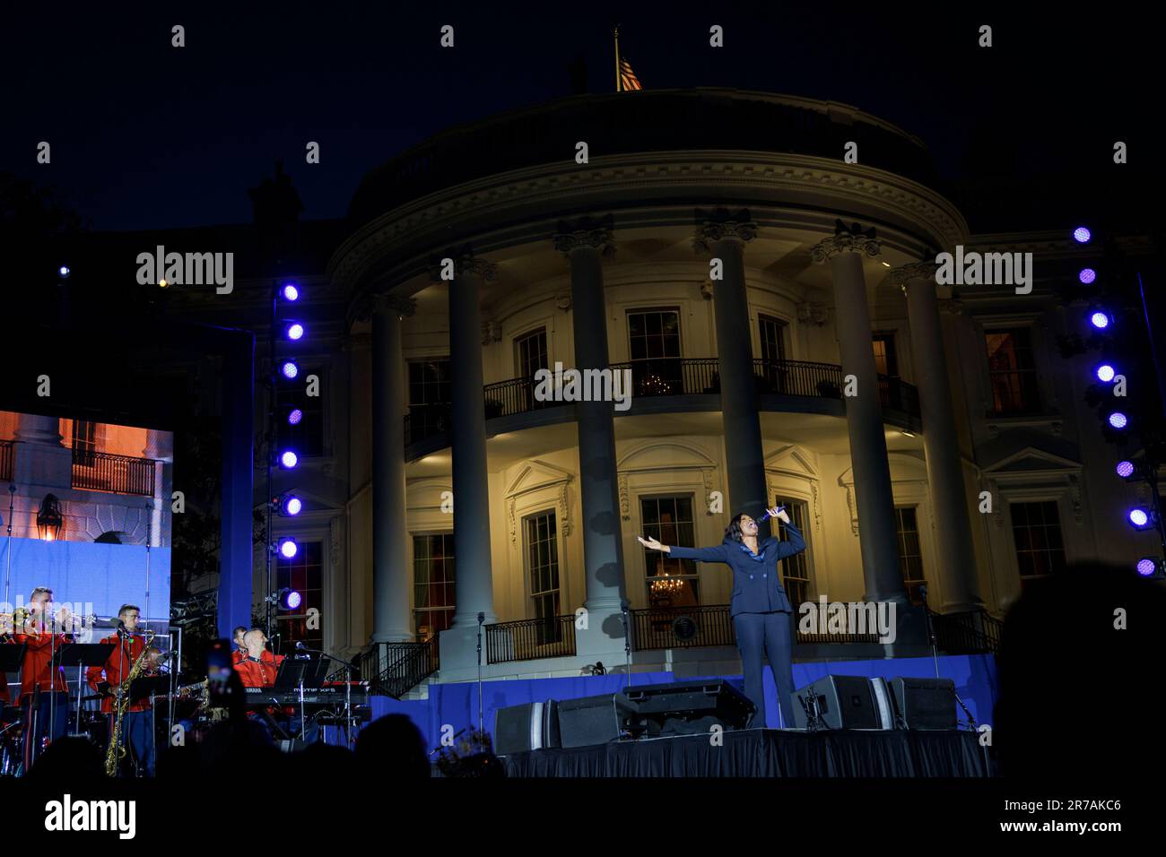 American singer Jennifer Hudson performs during a Juneteenth concert on ...