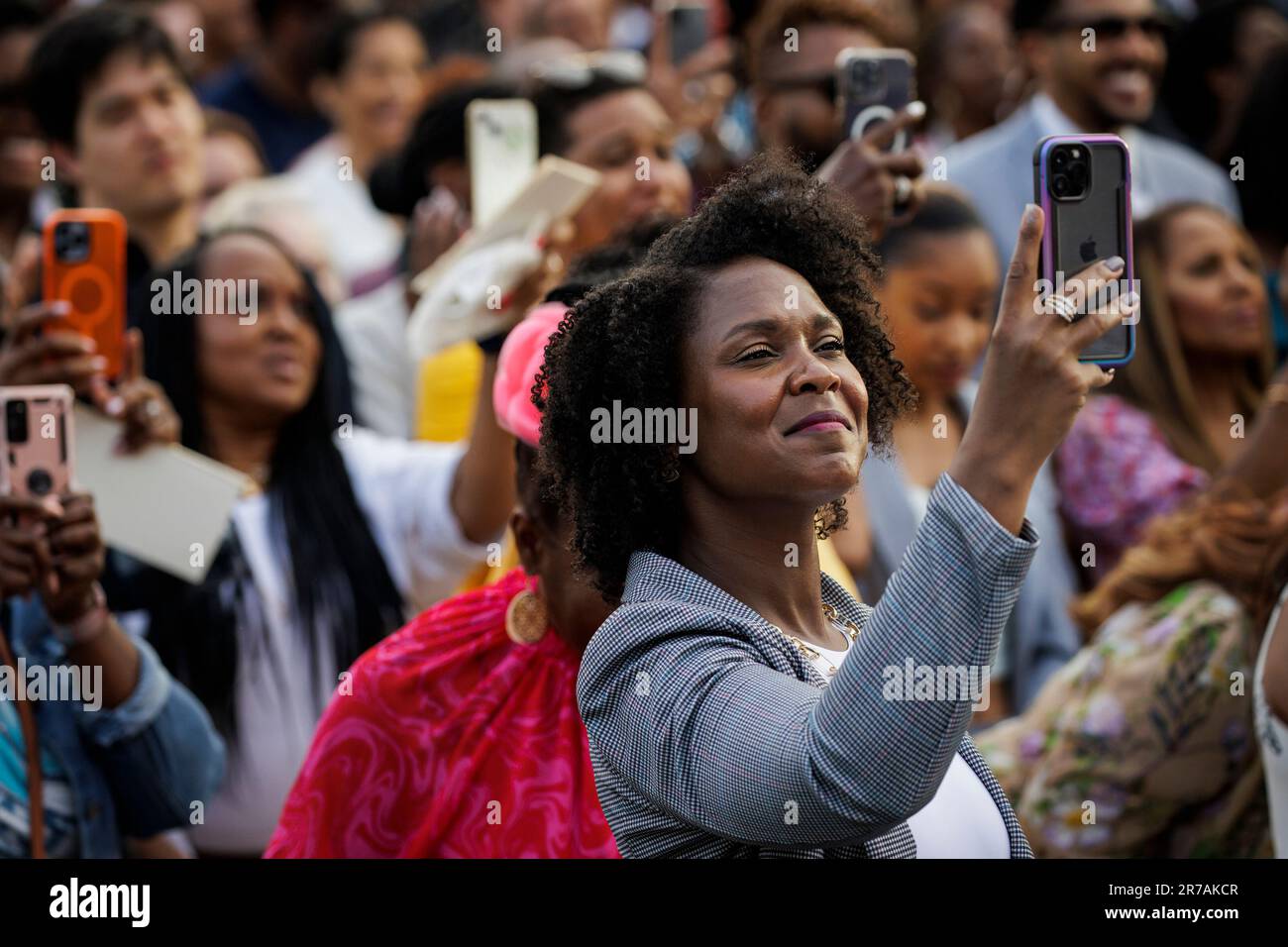 Attendees listen as Opal Lee, also known as the Grandmother of ...