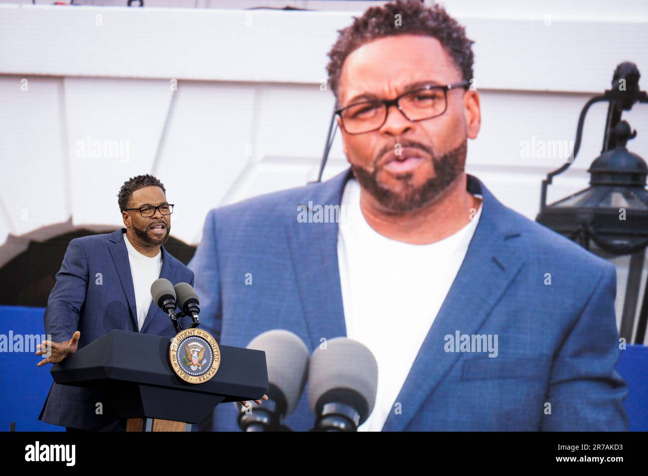 American rapper and actor Method Man walks on stage to host a ...