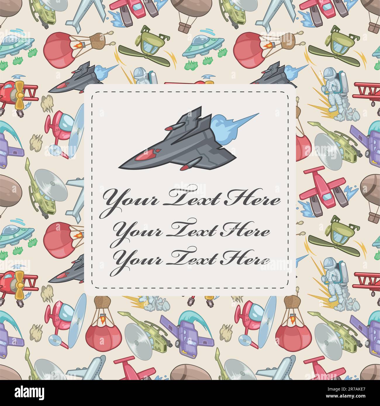 cartoon aircraft card Stock Vector Image & Art - Alamy