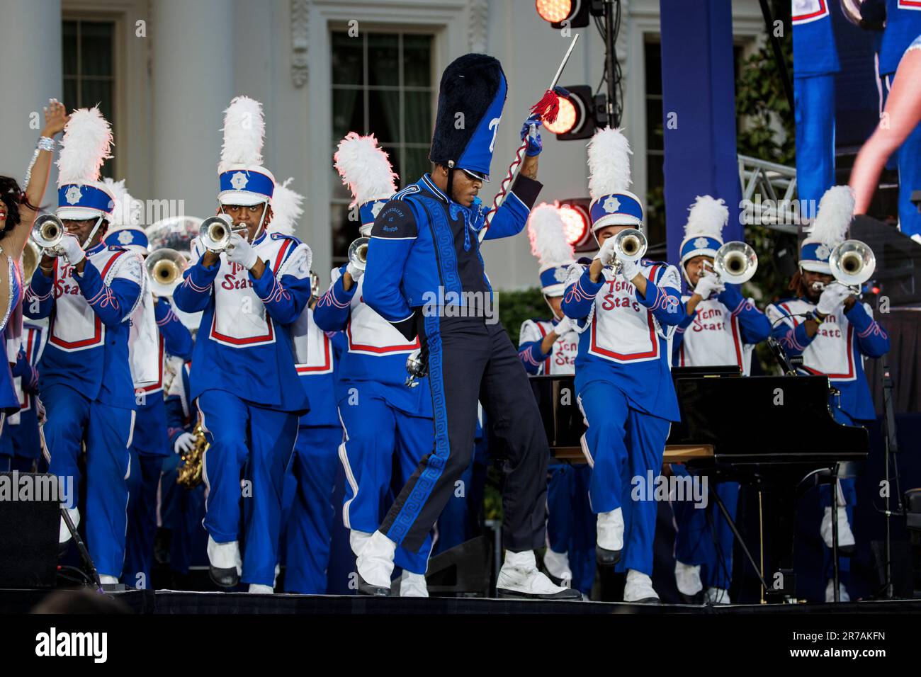 The Tennessee State University Aristocrat of Bands performs during a ...