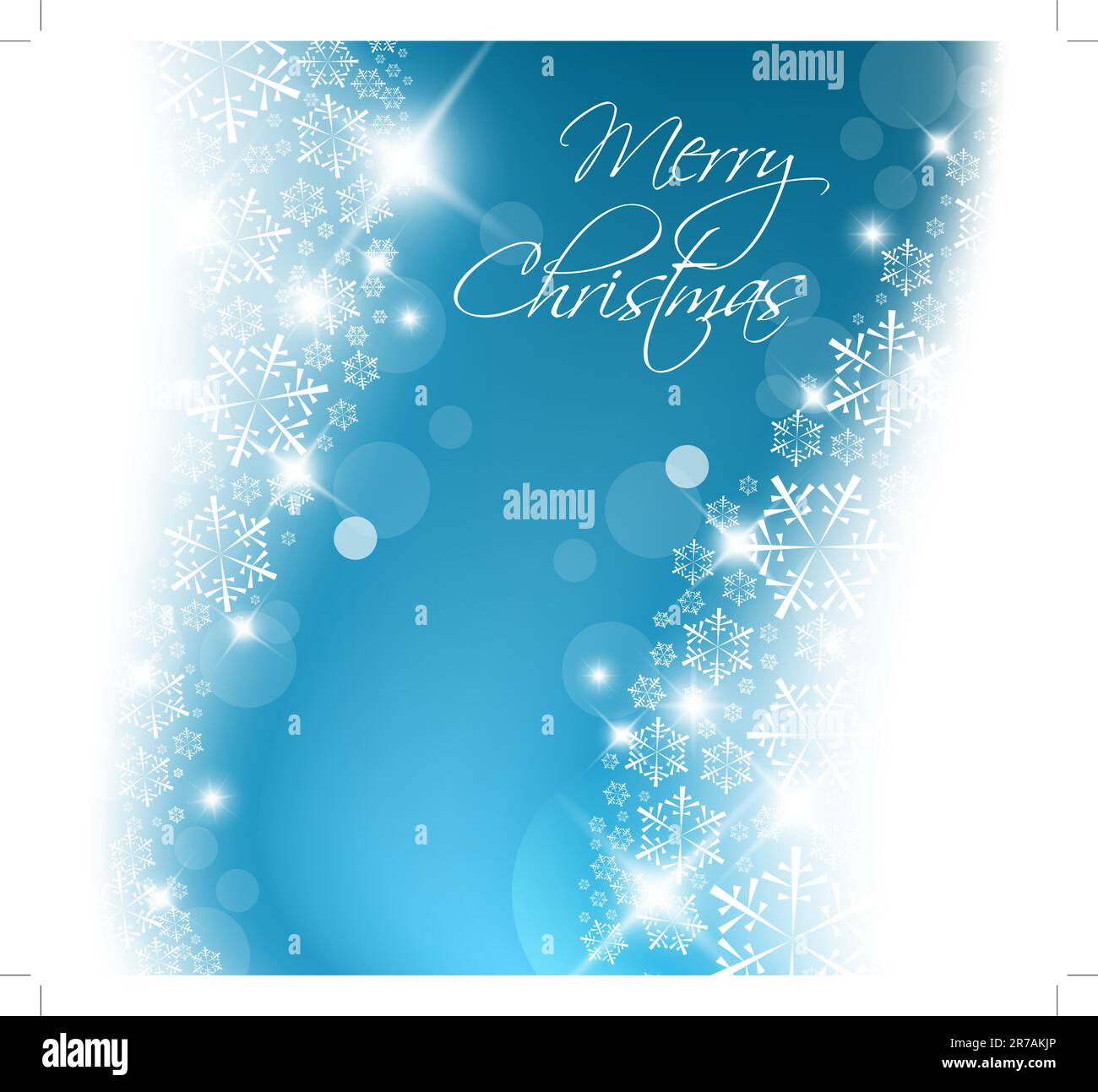 Light blue abstract Christmas background with white snowflakes Stock ...