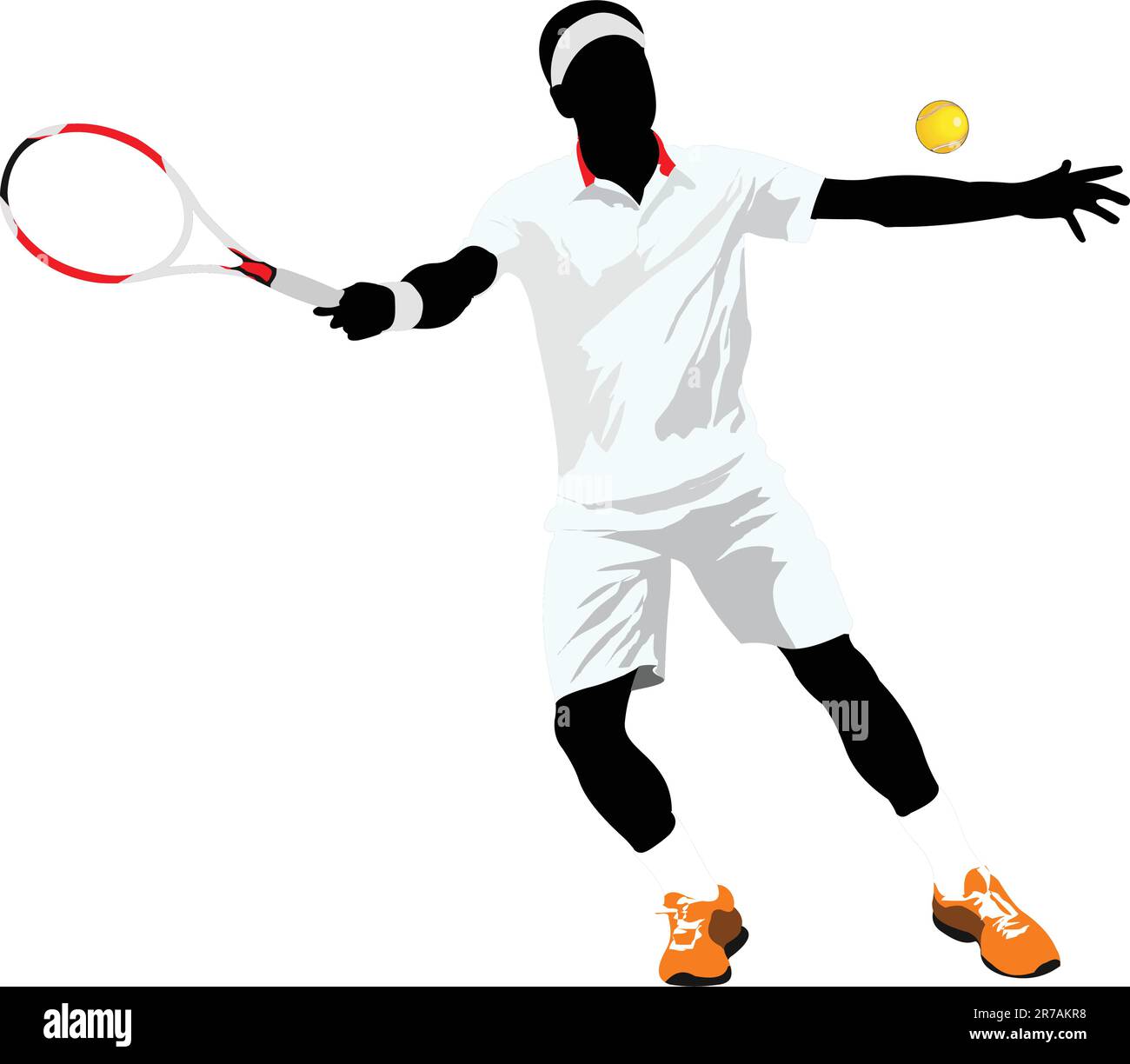 Tennis player. Colored Vector illustration for designers Stock Vector ...