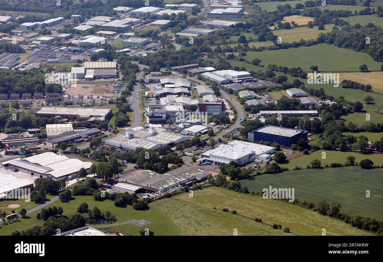 aerial view of part of the very large Wrexham Industrial Estate ...