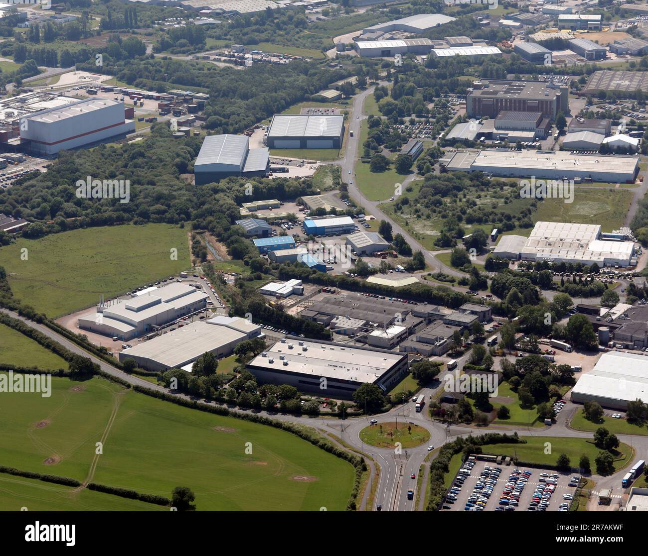 aerial view of part of the very large Wrexham Industrial Estate ...