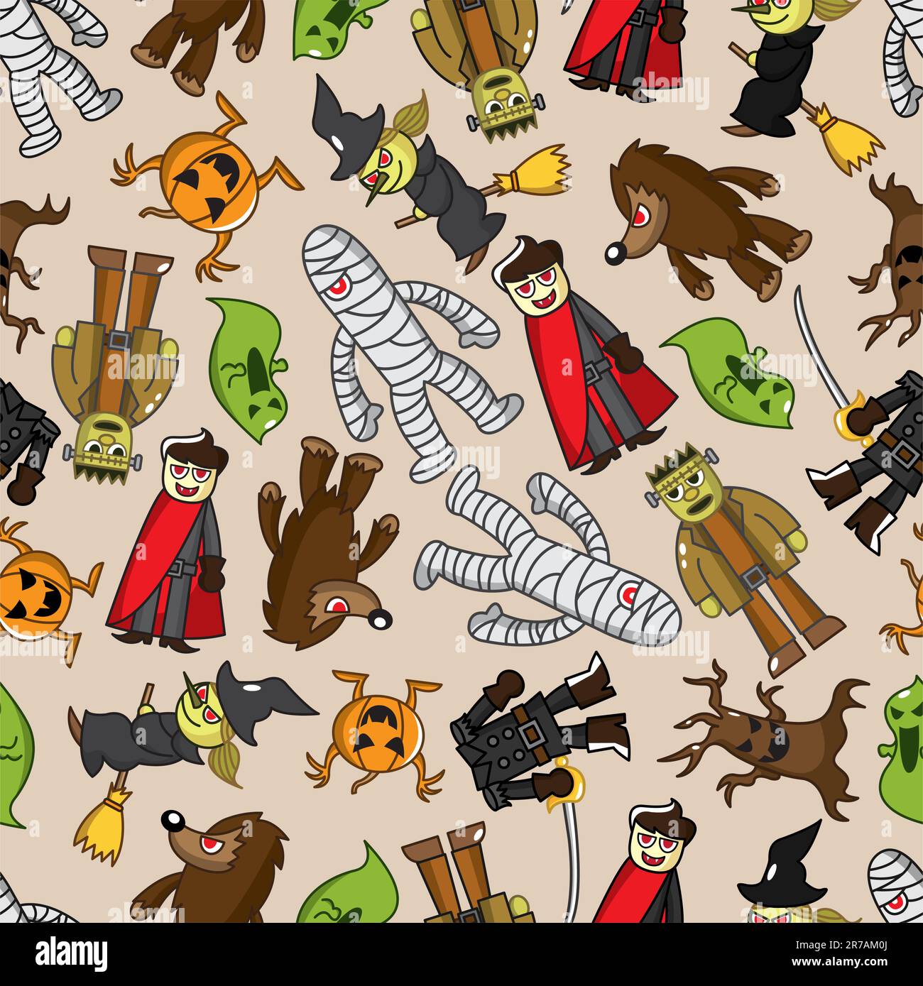 seamless monster pattern Stock Vector Image & Art - Alamy