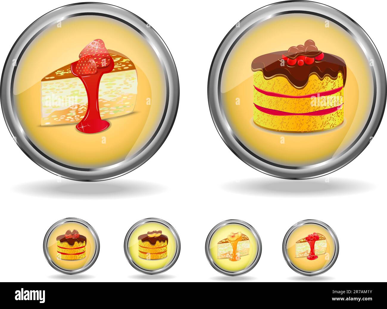 Almond and strawberry Stock Vector Images - Alamy