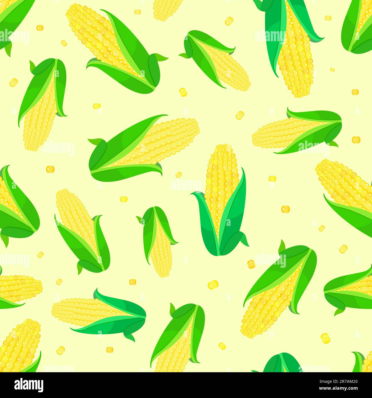 Corn ears seamless pattern. Background on white background Stock Vector ...