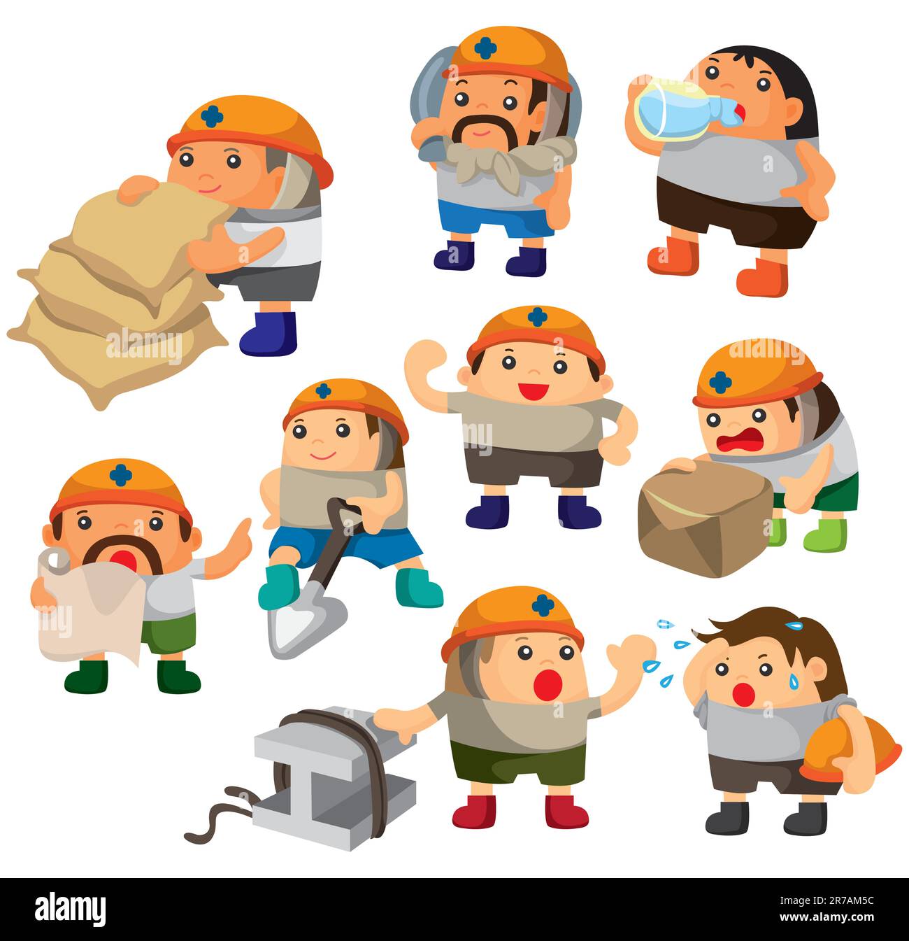 cartoon worker icon Stock Vector Image & Art - Alamy