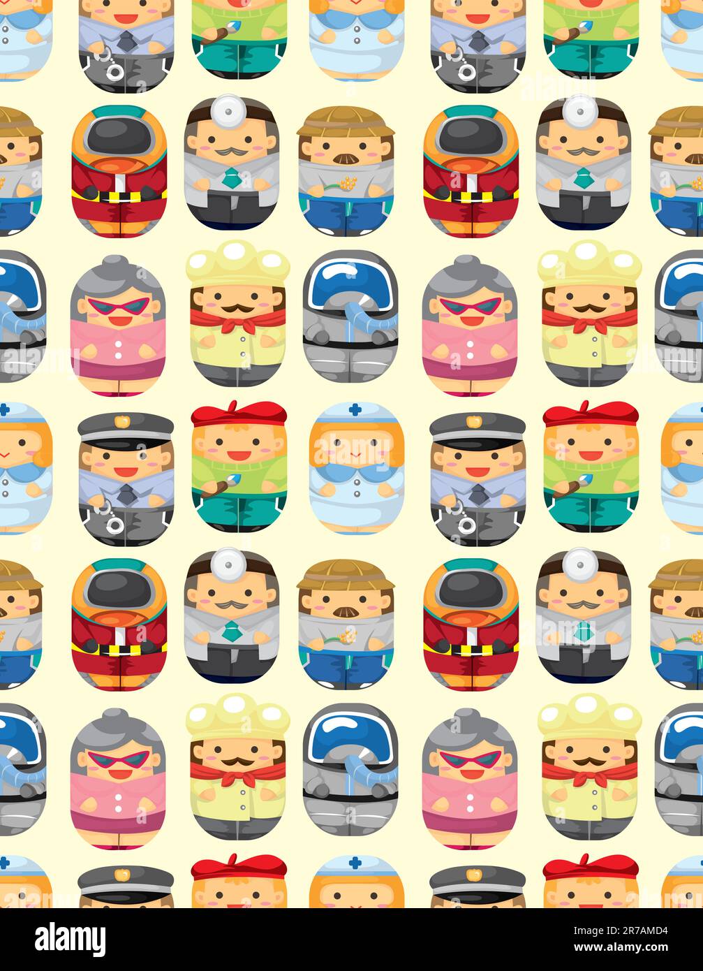seamless people worker pattern Stock Vector Image & Art - Alamy