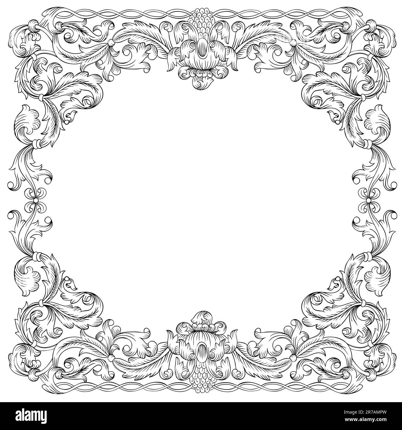 Engraved border Stock Vector Images - Alamy