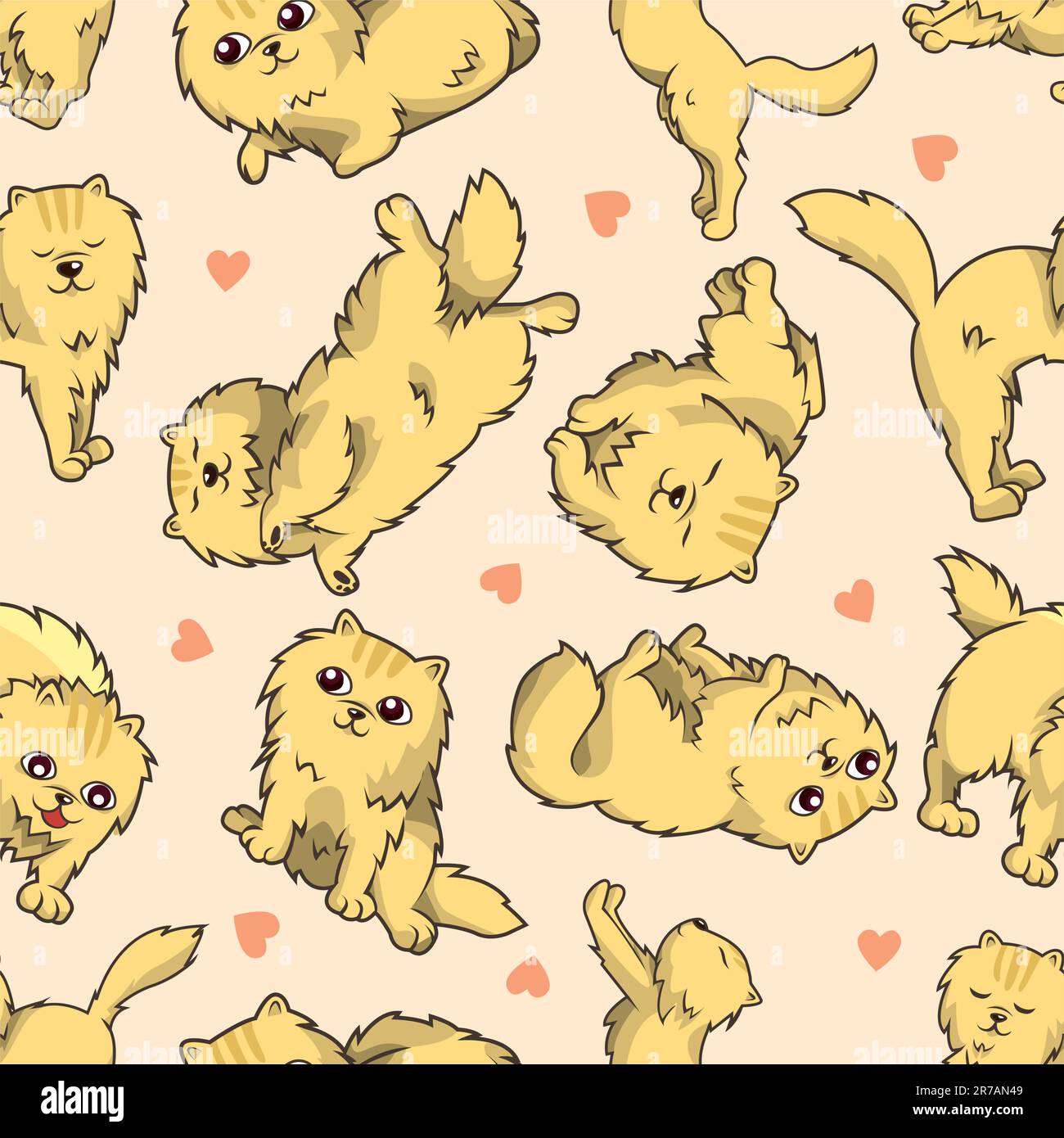 Seamless cat pattern hi-res stock photography and images - Alamy