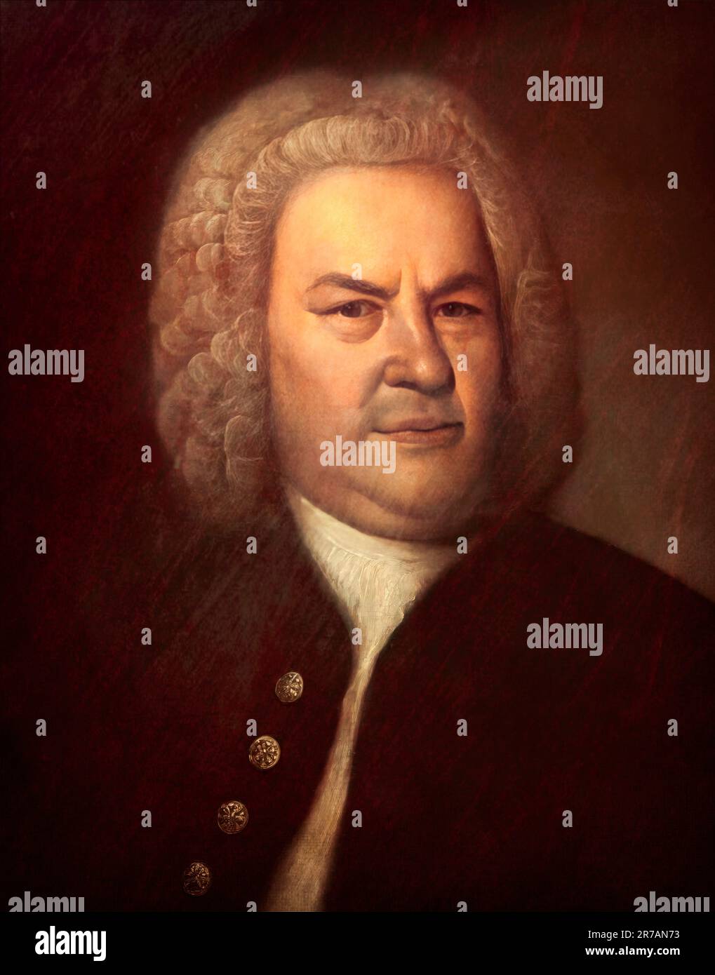 Johann Sebastian Bach, 1685 - 1750, German composer, digital edited ...