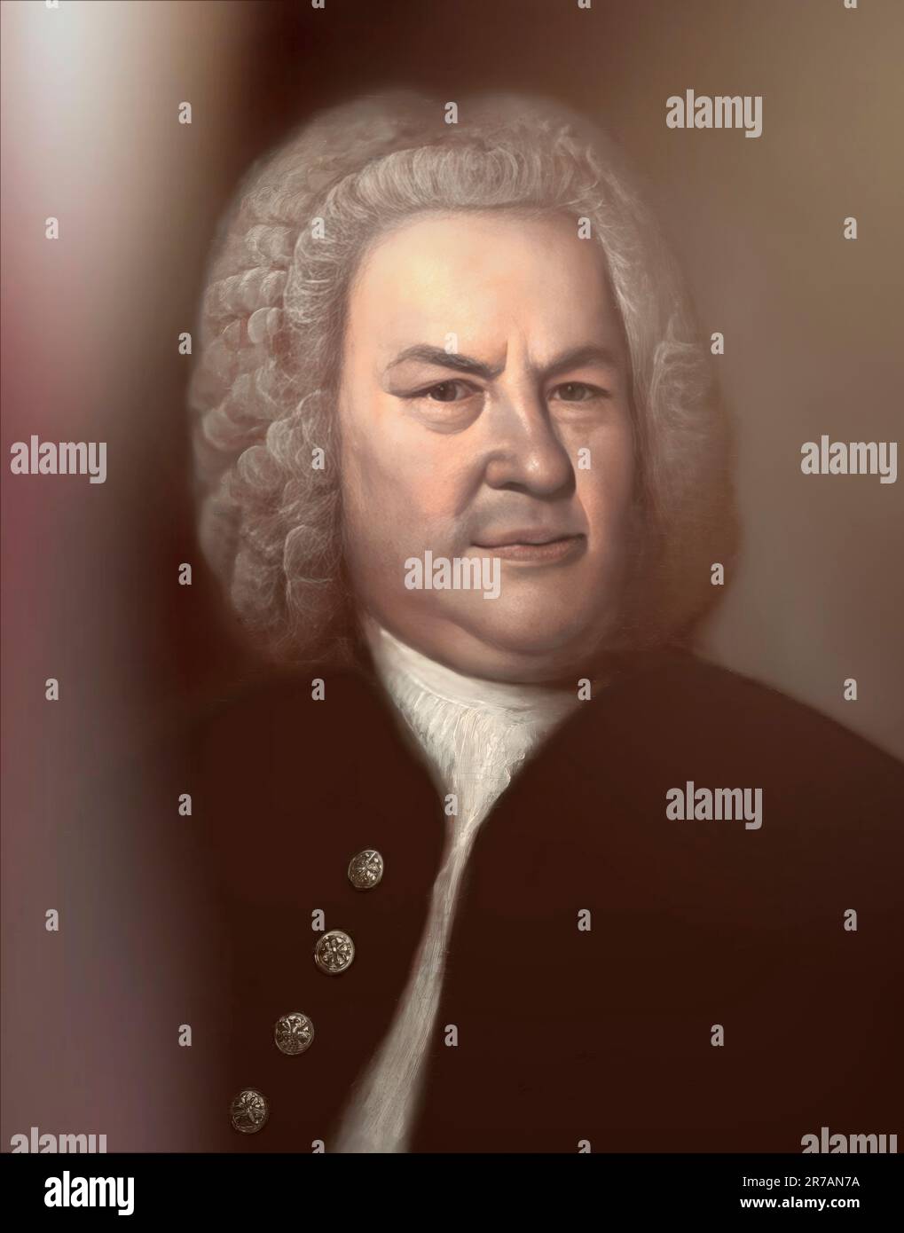 Johann Sebastian Bach, 1685 - 1750, German composer, digital edited ...