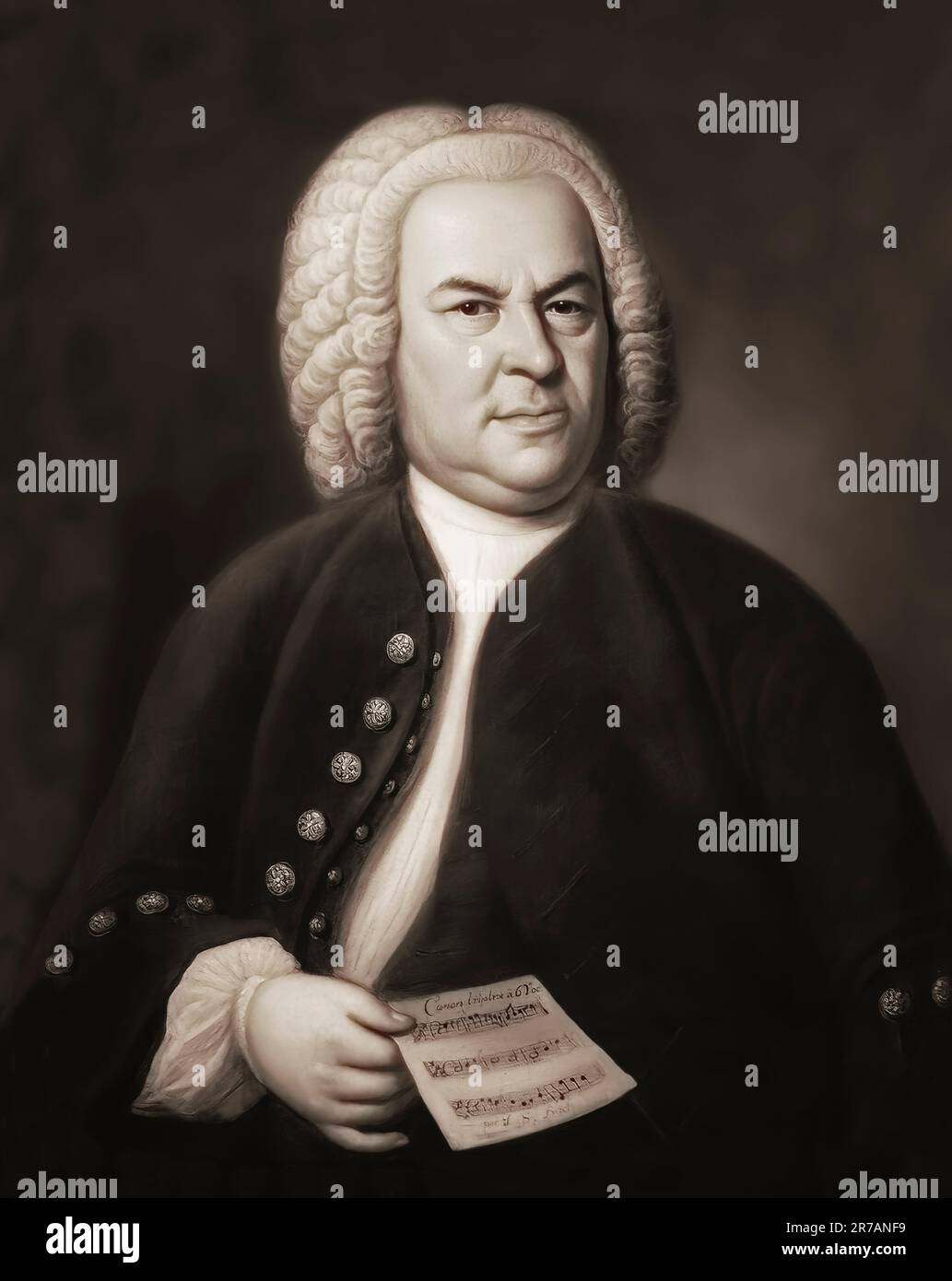 Johann Sebastian Bach, 1685 - 1750, German composer, digital edited ...