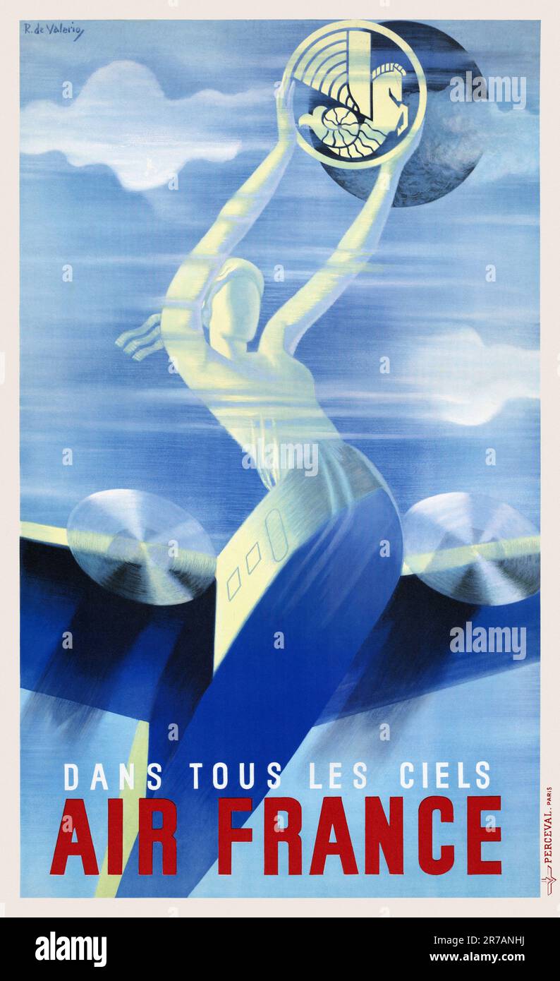 Air France. Dans tous les ciels by Roger De Valerio (1886-1951). Poster ...