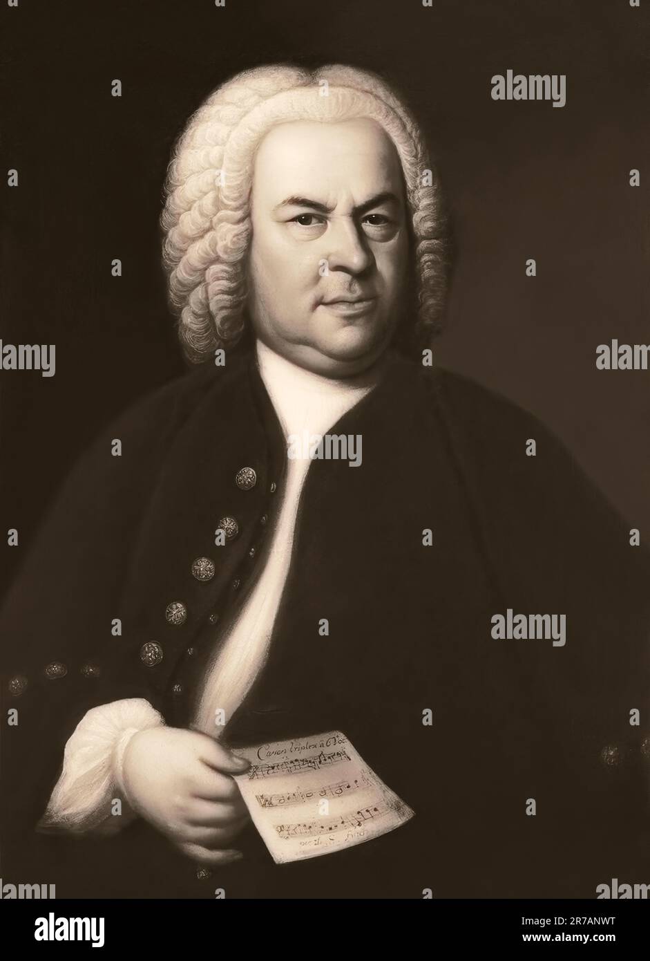 Johann Sebastian Bach, 1685 - 1750, German composer, digital edited ...