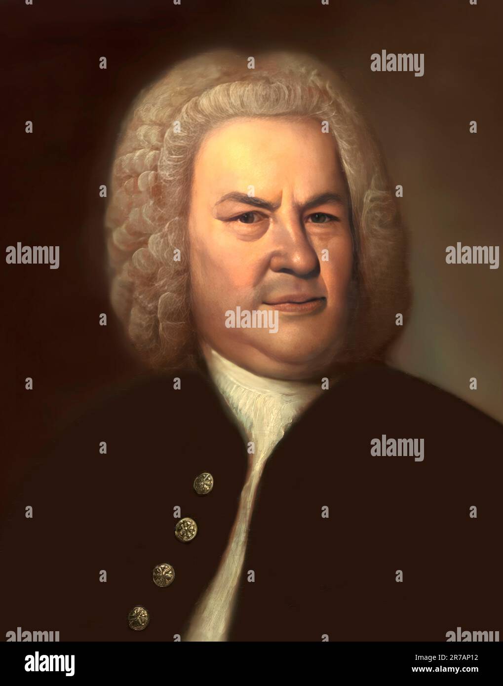 Johann Sebastian Bach, 1685 - 1750, German composer, digital edited ...
