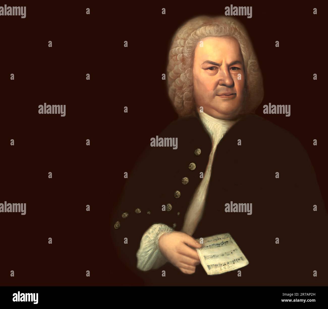 Johann Sebastian Bach, 1685 - 1750, German composer, digital edited ...