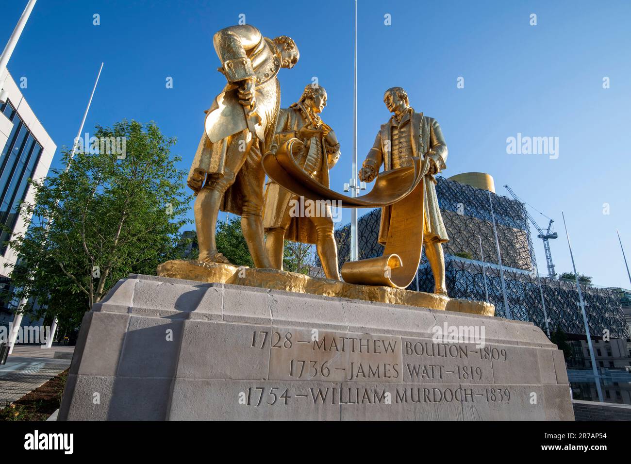 The Golden Boys Statue back in Centenary Square in Birmingham, West ...