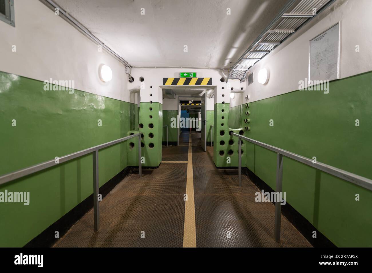 Entrance to an underground bomb shelter Stock Photo - Alamy