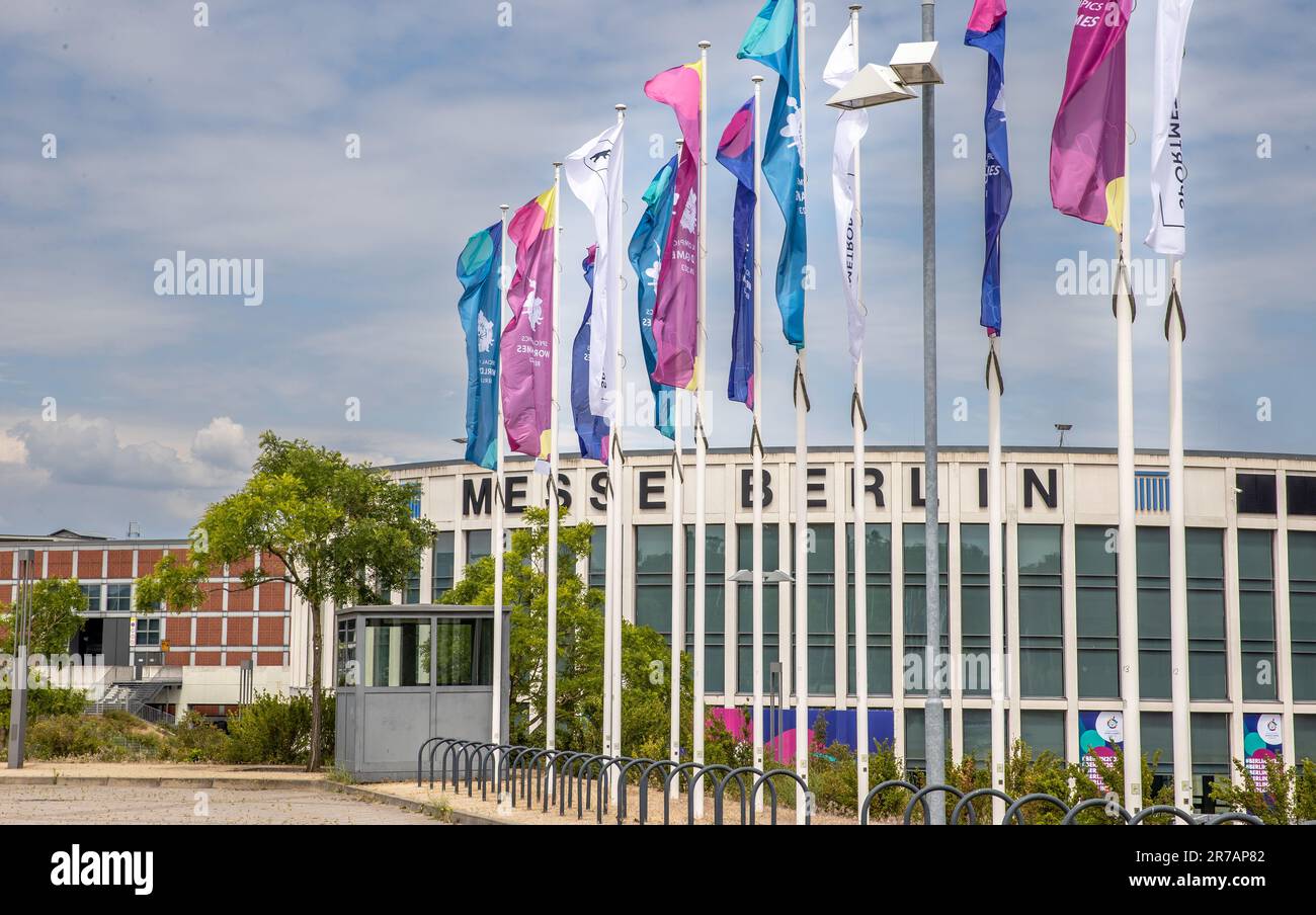 Berlin, Germany. 14th June, 2023. Sports for the disabled: flags of the ...
