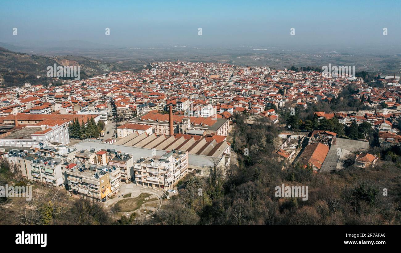 A stunning view of the industrial heritage of Naousa in Greece Stock ...