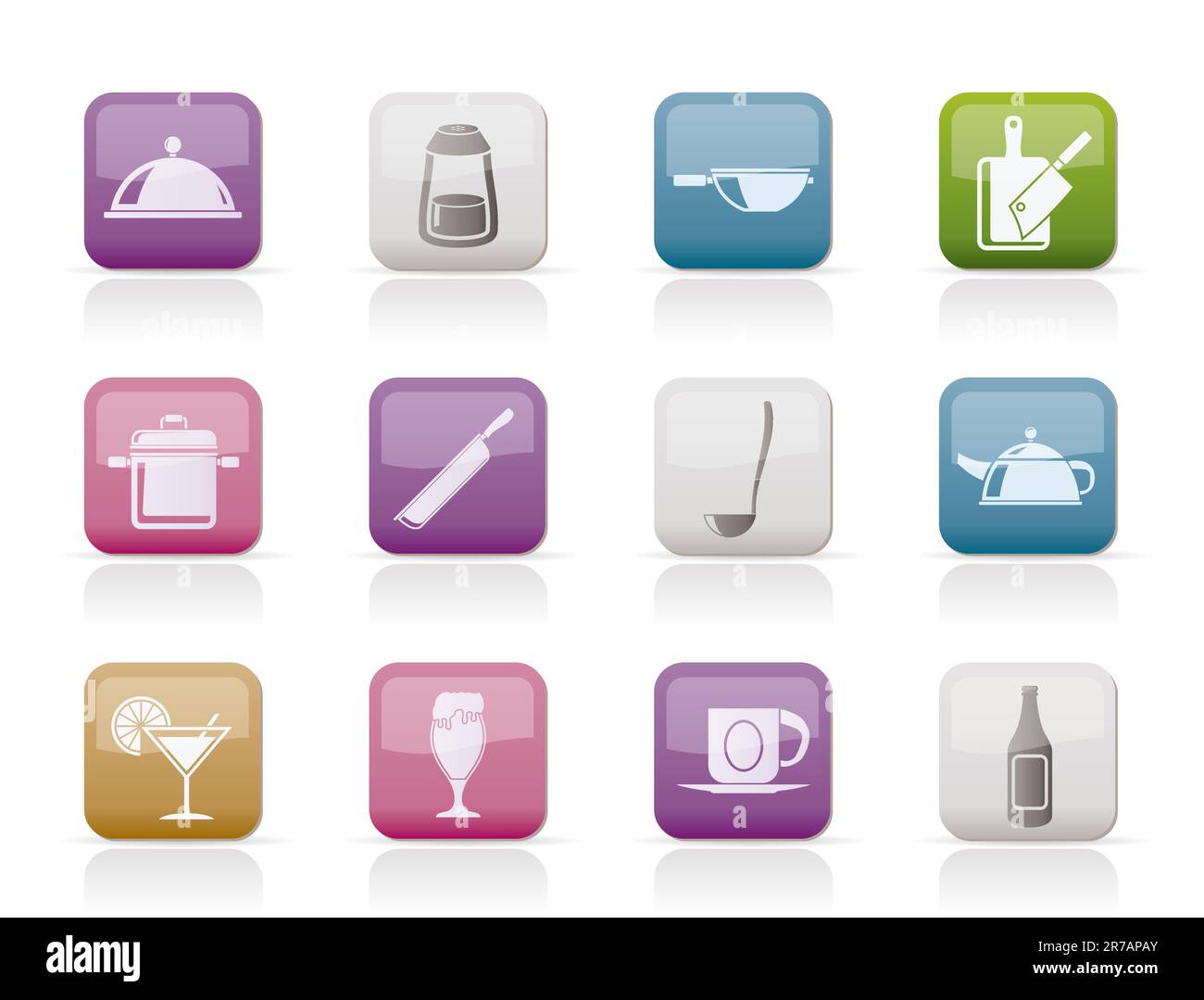 Restaurant, cafe, food and drink icons - vector icon set Stock Vector ...