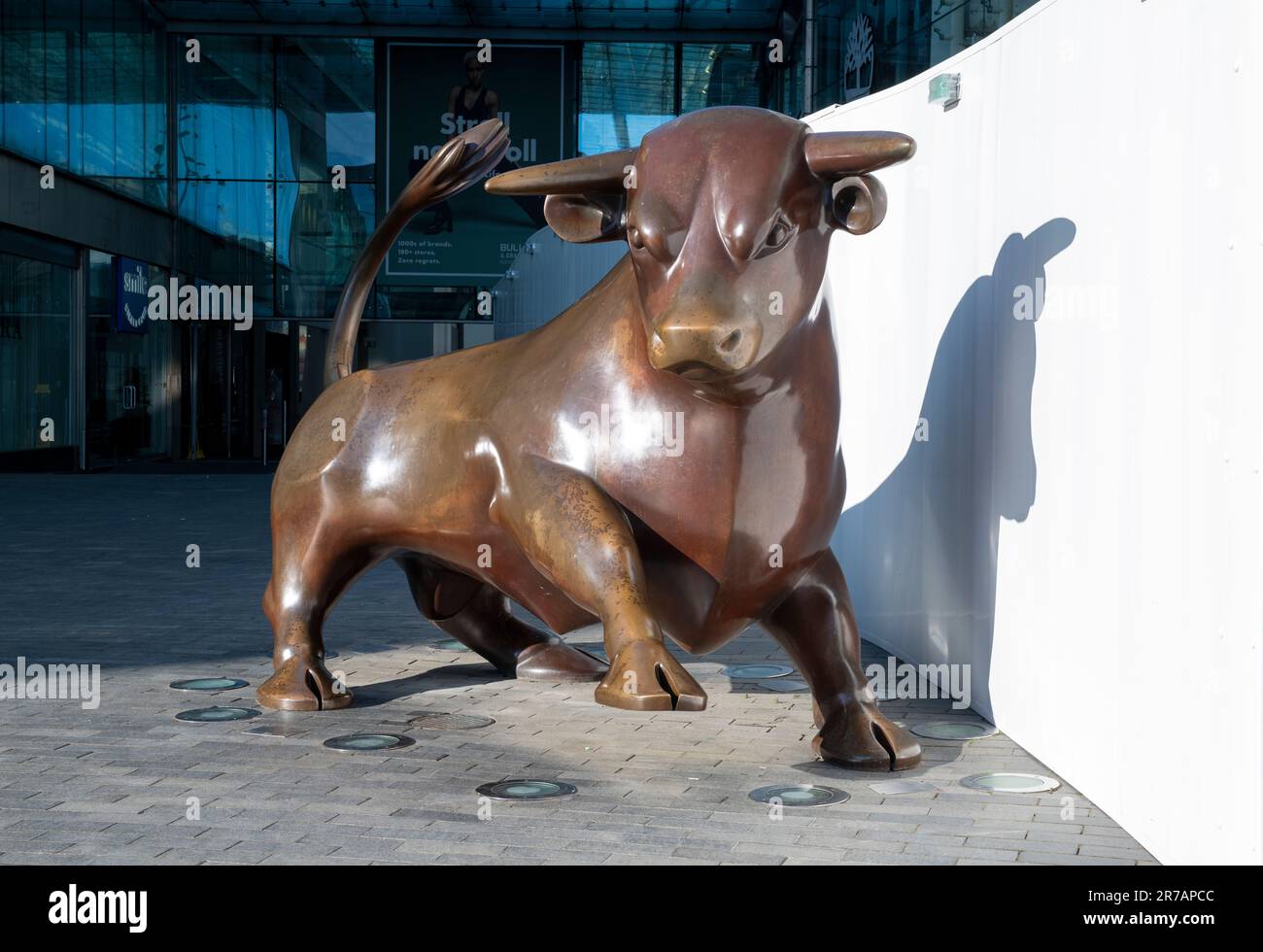 Bull Sculpture at the Bullring in Birmingham City, West Midlands ...