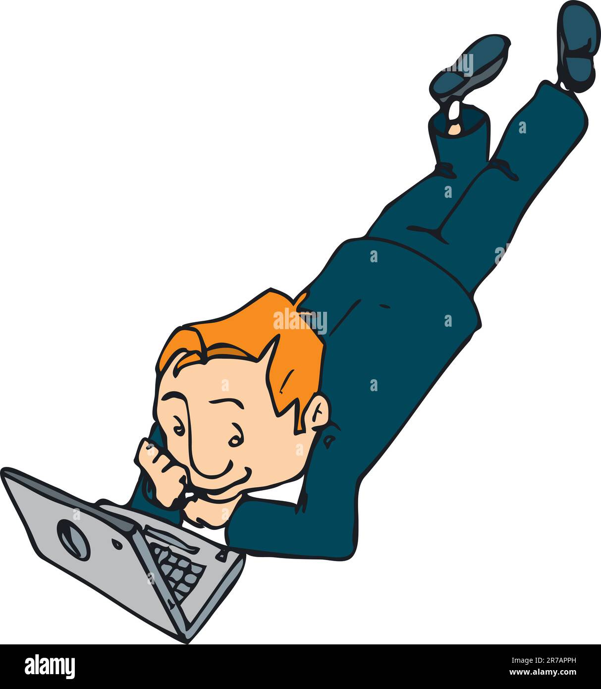 Cartoon computer man Stock Vector Images - Alamy