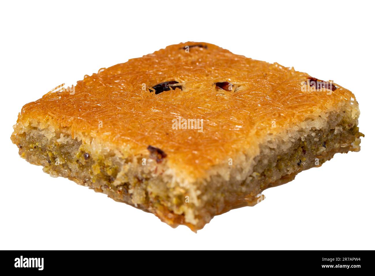 Pistachio kadayif. Kadayif dessert isolated on white background ...