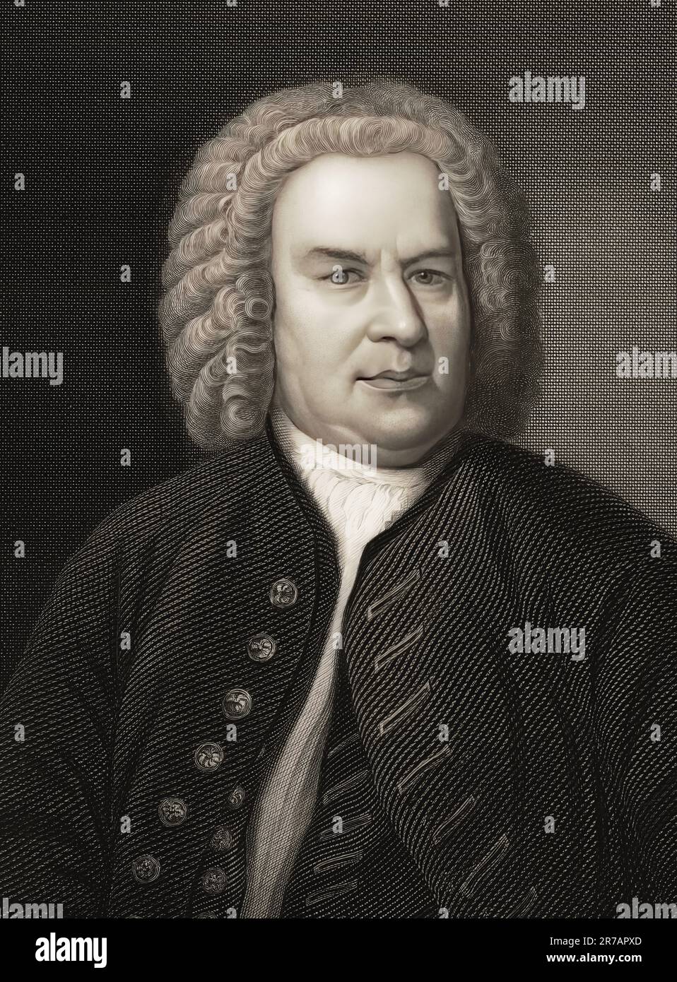 Johann Sebastian Bach, 1685 - 1750, German composer, digital edited ...