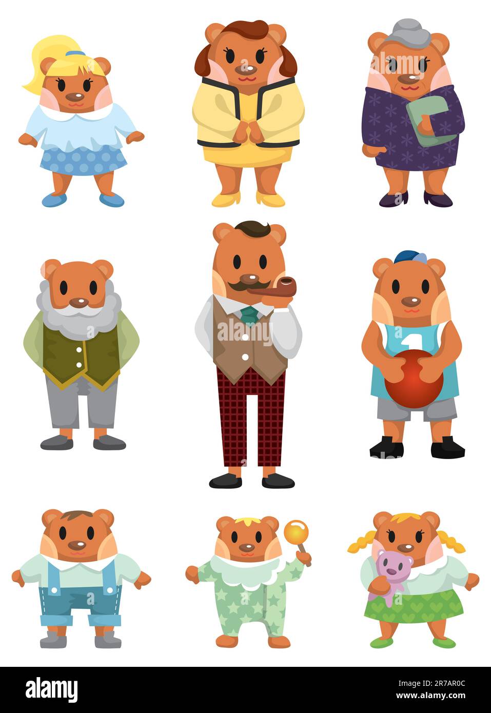 cartoon bear family icon Stock Vector Image & Art - Alamy
