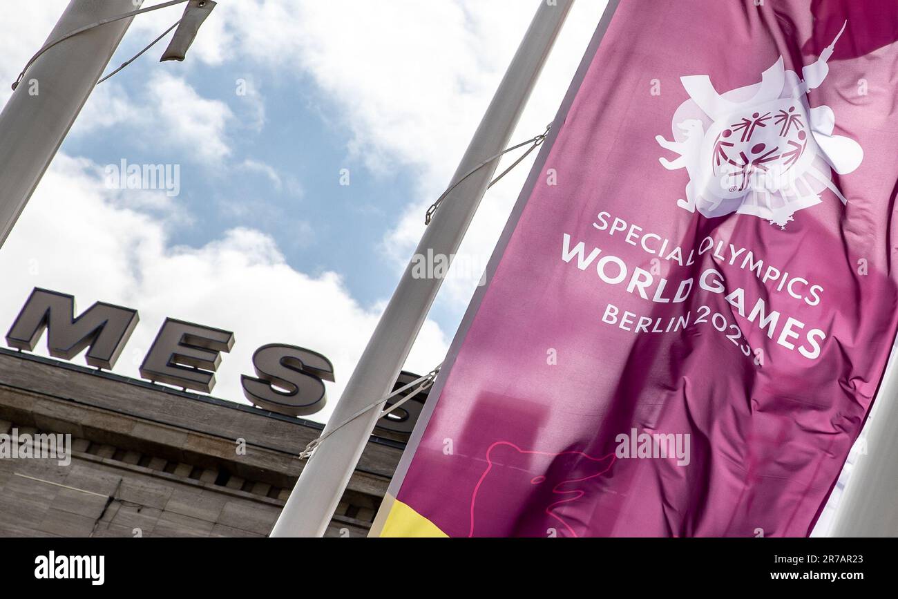 Berlin, Germany. 14th June, 2023. Sports for the disabled: flags of the ...