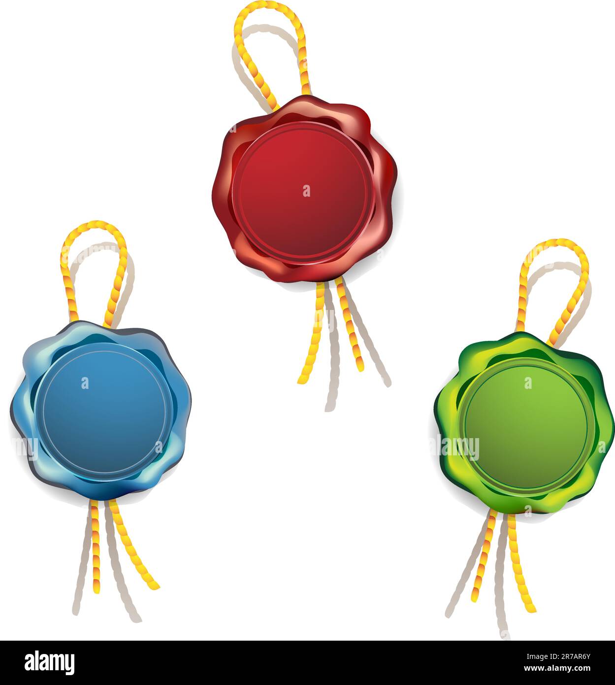 Sealing wax, blank seals of different colors isolated on white Stock ...