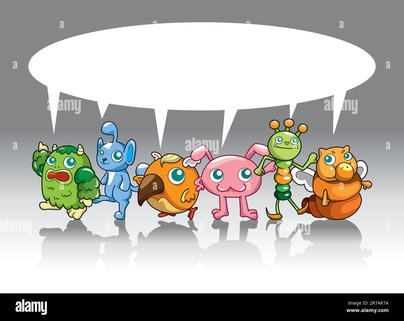 cartoon monster card Stock Vector Image & Art - Alamy