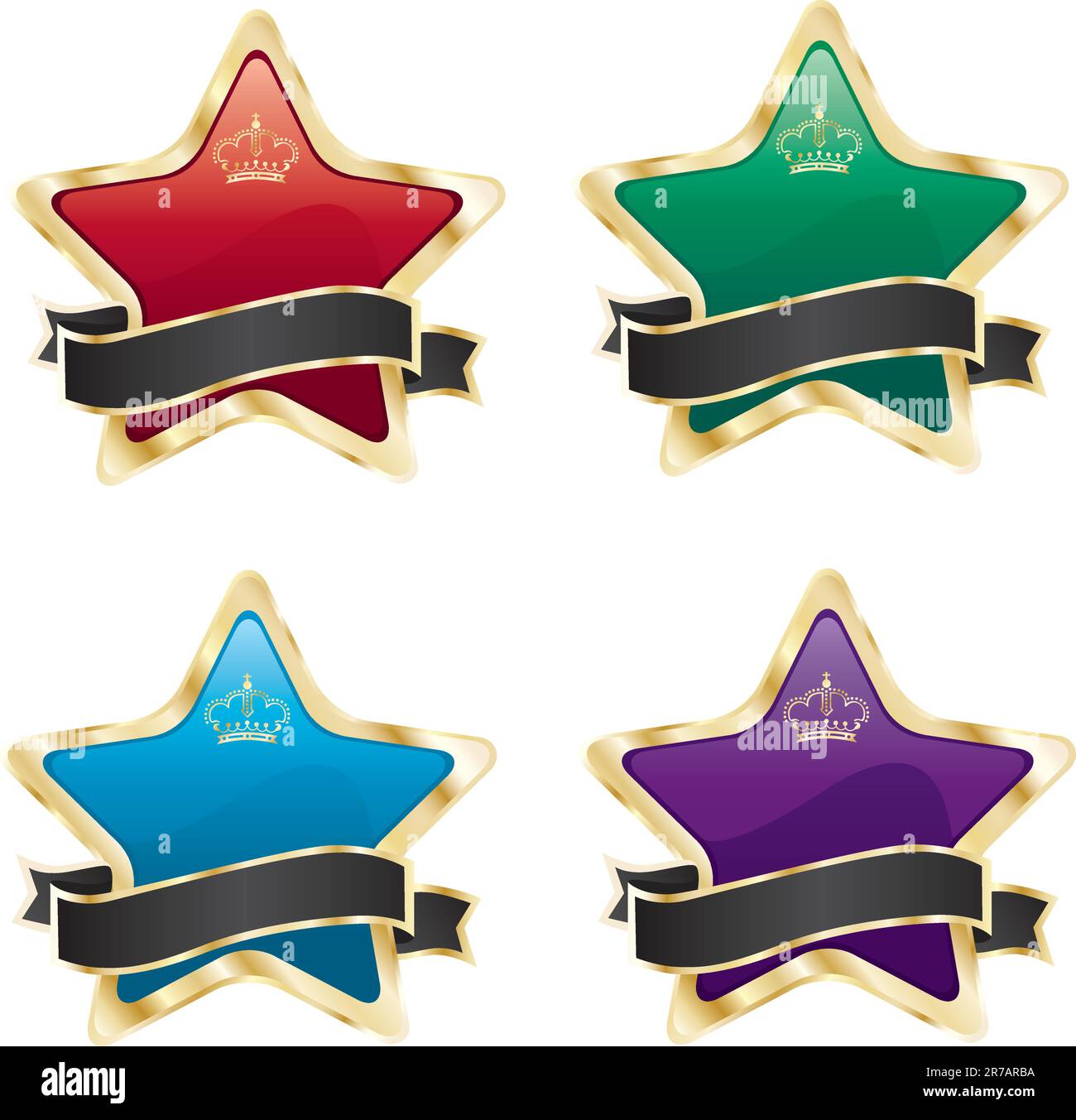 set of vector star labels on white background Stock Vector Image & Art ...