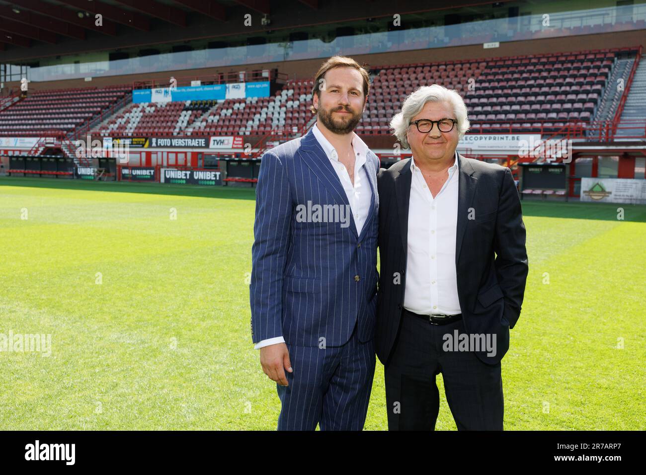 Kortrijk, Belgium. 14th June, 2023. New Kortrijk owners Michael ...