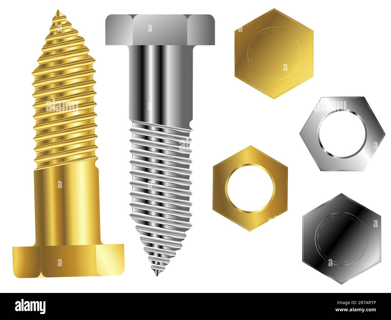 screws against white background, abstract vector art illustration Stock ...