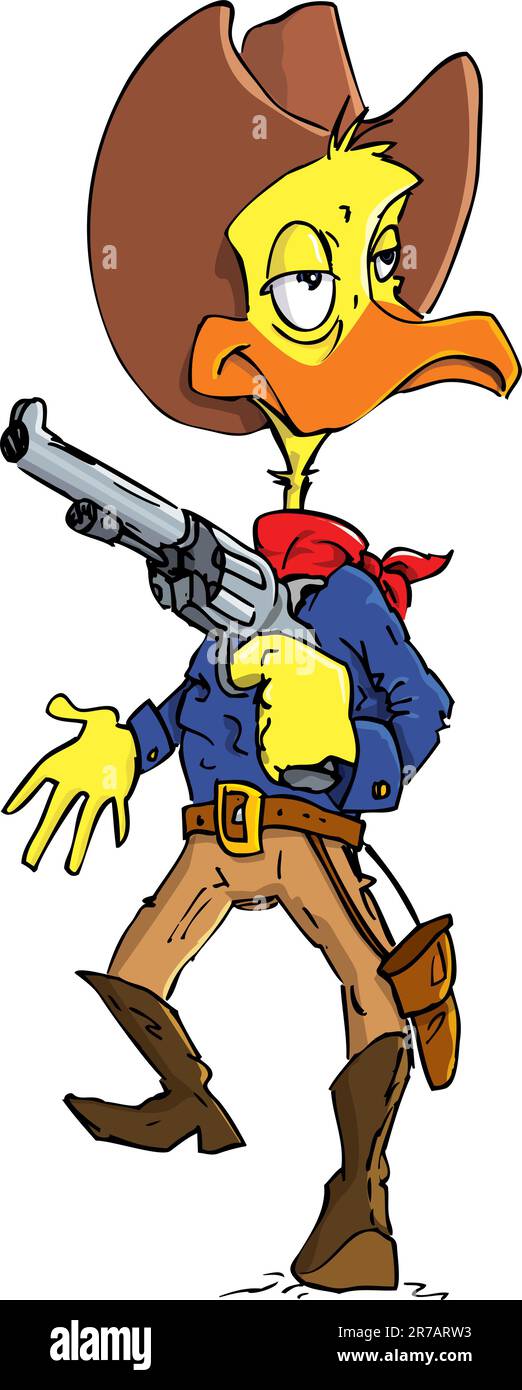 Cartoon cowboy duck Stock Vector Image & Art - Alamy