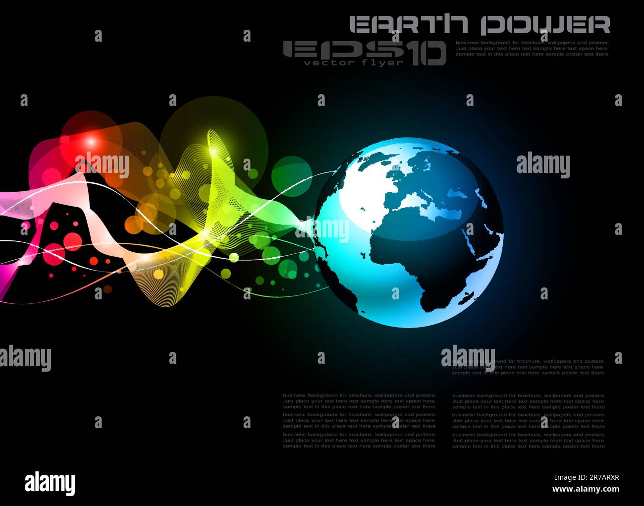 Concept Earth Planet Design for Technology Futuristic Poster or Flyers ...