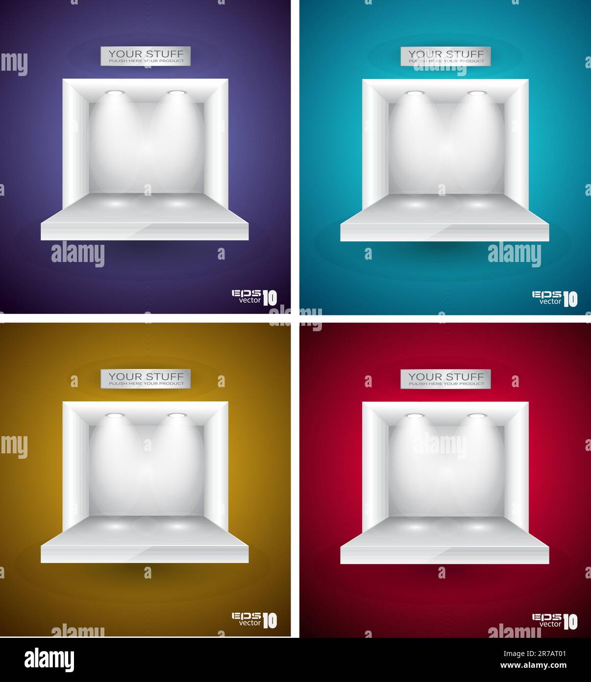 Advertising Space Box for Your Product with LED spotlights Stock Vector ...