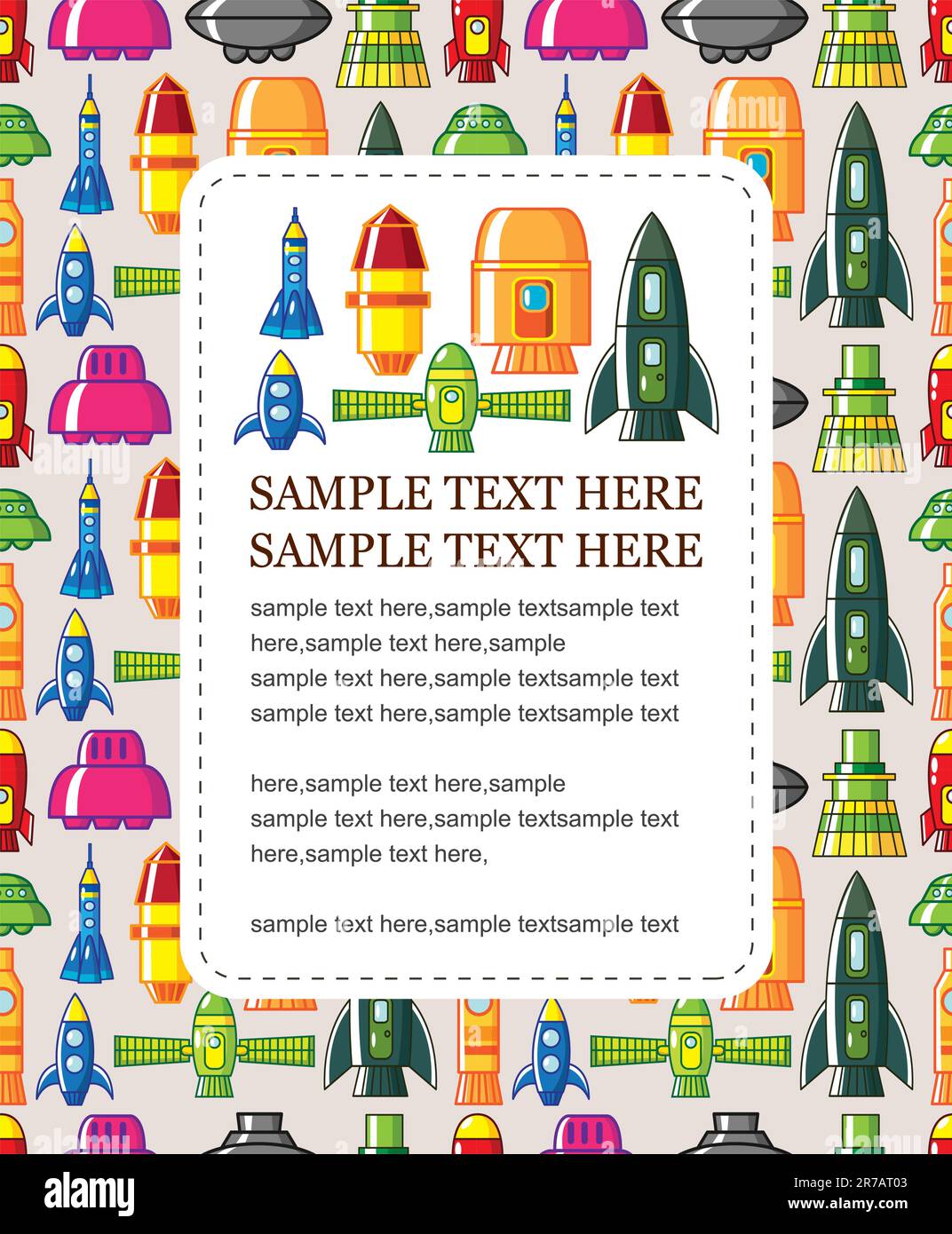 cartoon spaceship card Stock Vector Image & Art - Alamy