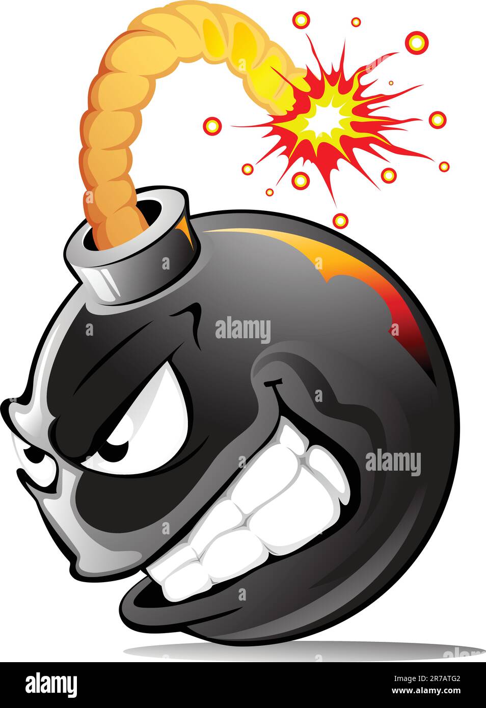 Very evil cartoon bomb ready to explode! Stock Vector Image & Art - Alamy