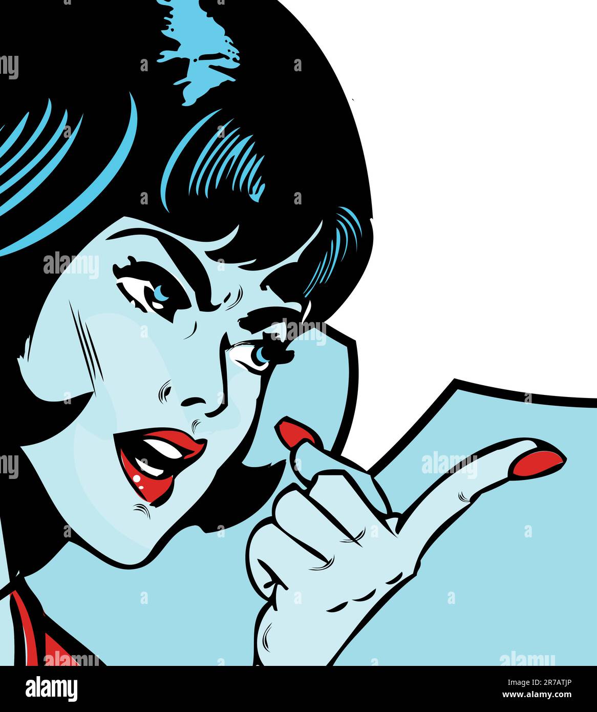 angry woman pointing over comics book style Stock Vector Image & Art ...