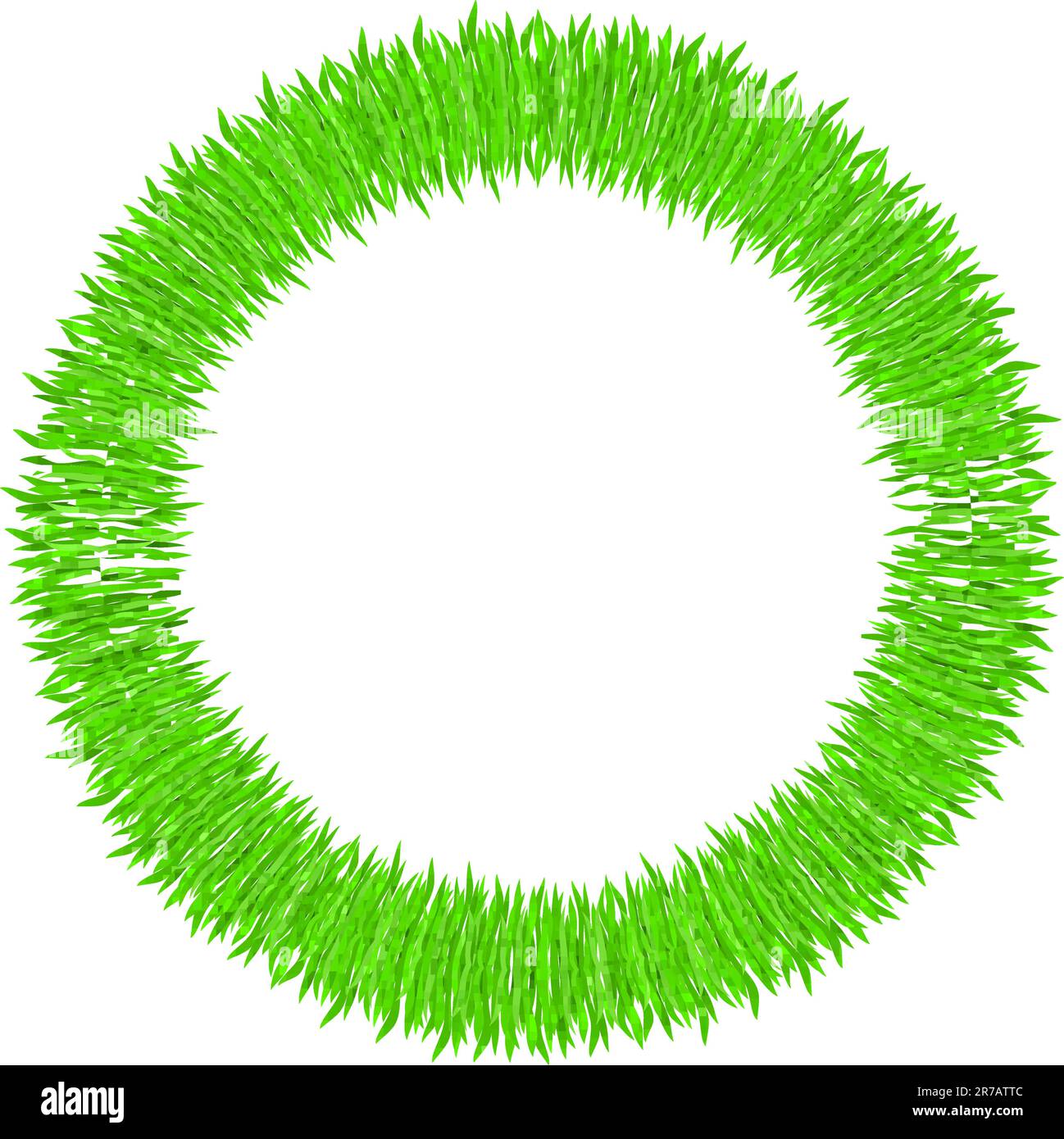 Vector illustration of grass frame. Green ring Stock Vector Image & Art ...