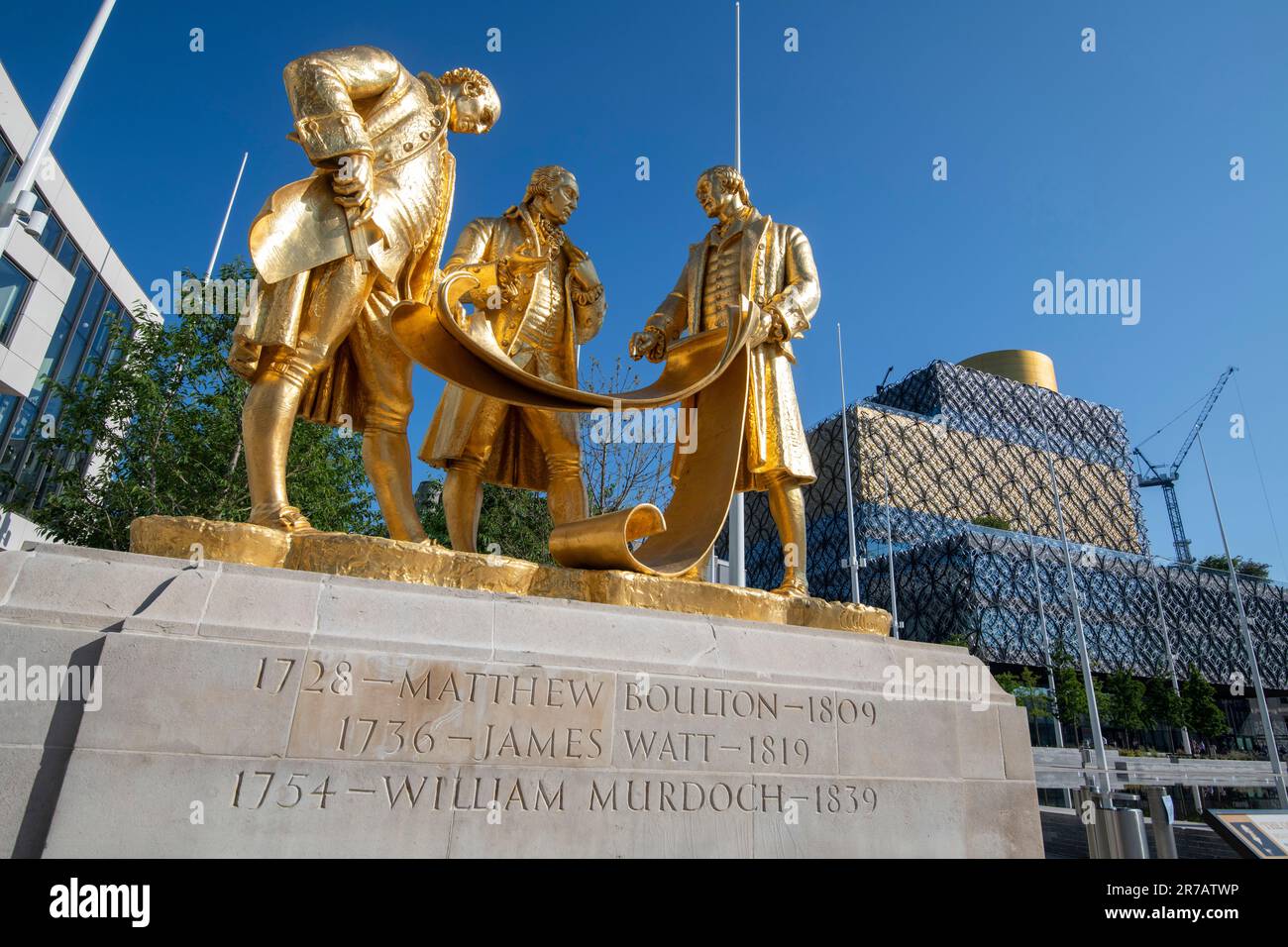 The Golden Boys Statue back in Centenary Square in Birmingham, West ...