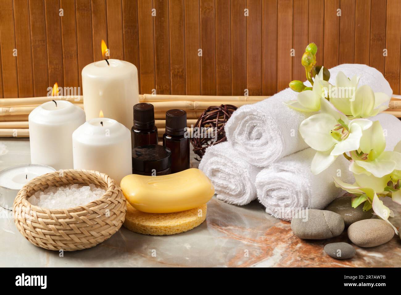 Spa products, spa concept Stock Photo - Alamy