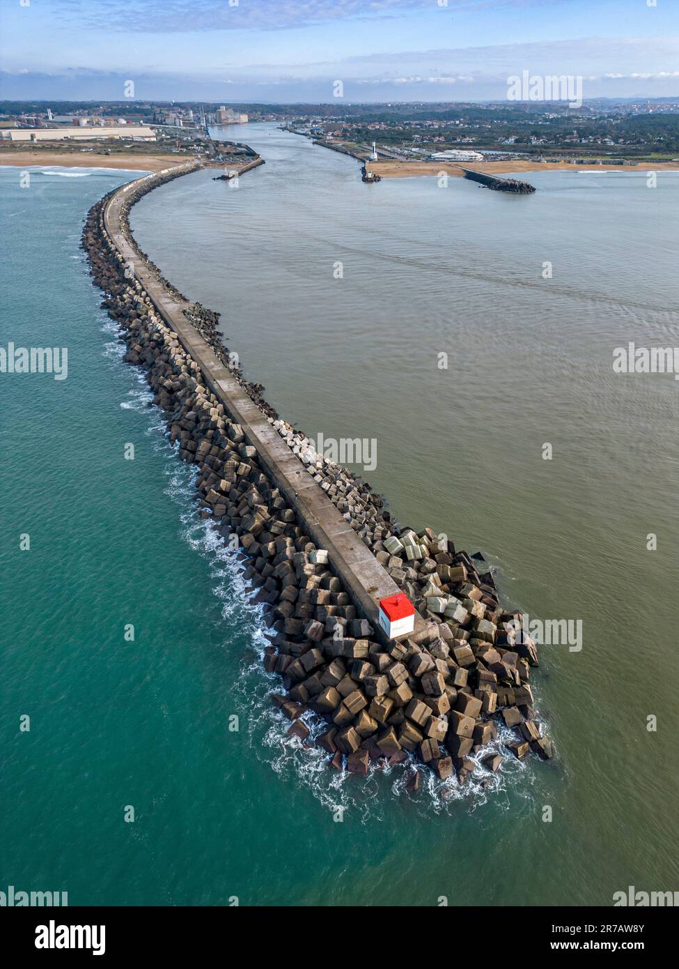 View river concrete blocks hi-res stock photography and images - Alamy