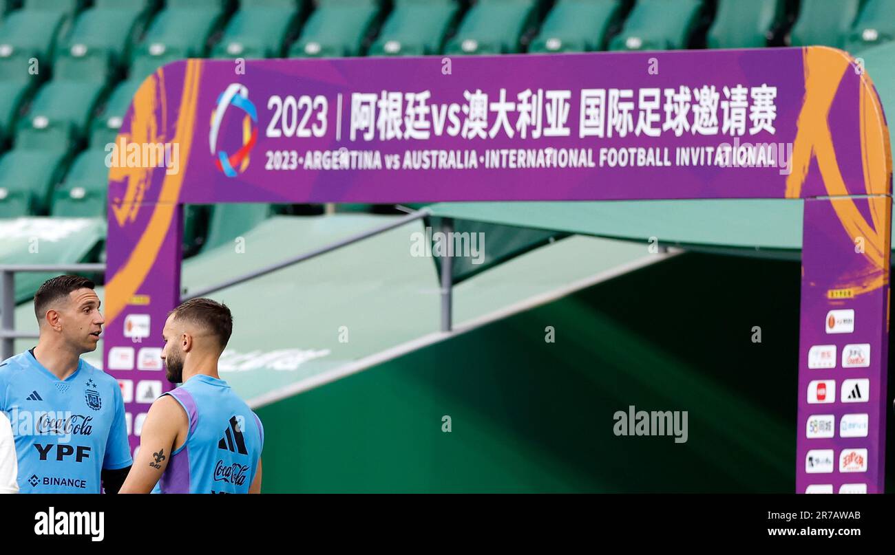 Beijing, China. 14th June, 2023. Argentina's goalkeeper Damian Martinez ...